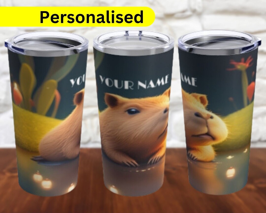 Custom Cute Capybara Hot and Cold Drink Tumbler 20oz - Etsy
