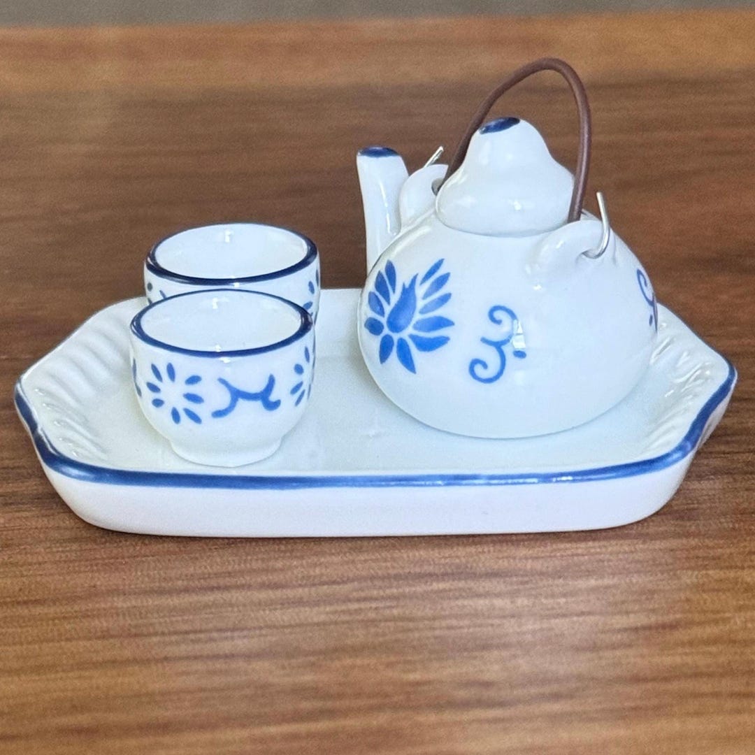 Miniature Porcelain Tea Cup Set 1/6 Scale - Etsy