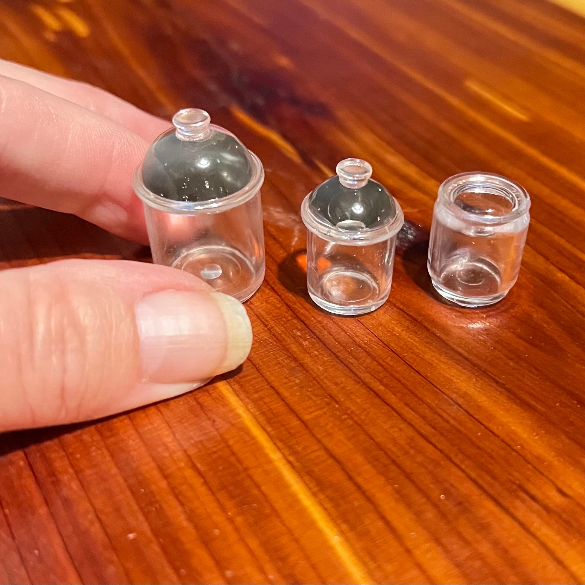 Miniature Jars, Mini Candy Jar With Removable Lid, Dollhouse Miniature ...