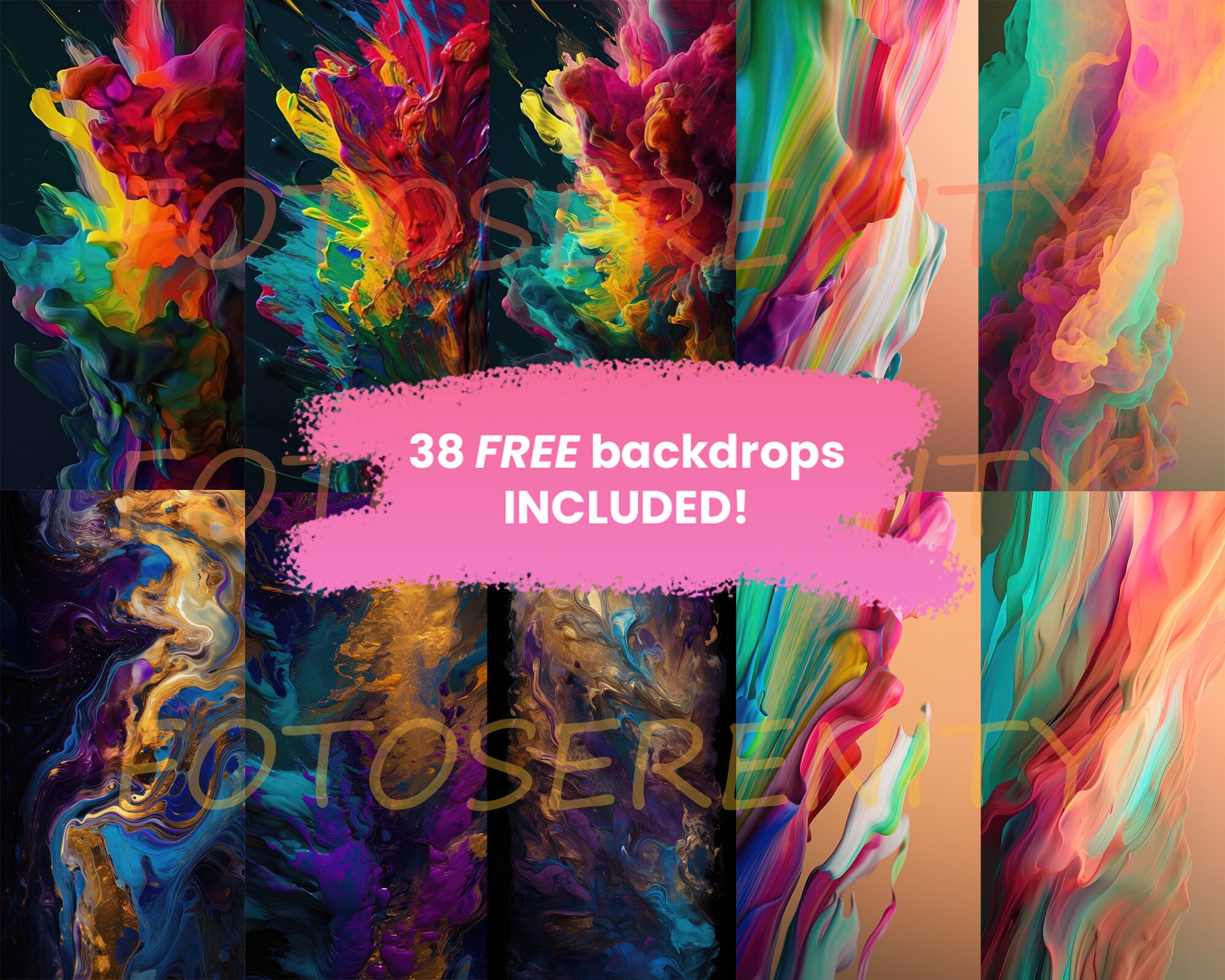 62 Deluxe Bundle Digital Backdrops in This Set of 5 Bundles! Maternity ...