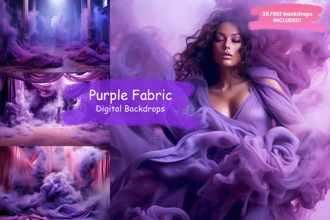 13 Purple Fabric Digital Backdrops Maternity Backdrops Silk Backdrops ...