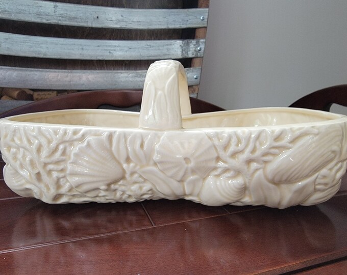 Vintage Schmid Design Folio Seashell Ceramic Basket - Etsy