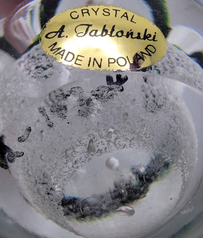 Adam Jablonski Vintage Art Glass, Paperweight, 3" Dia - Etsy