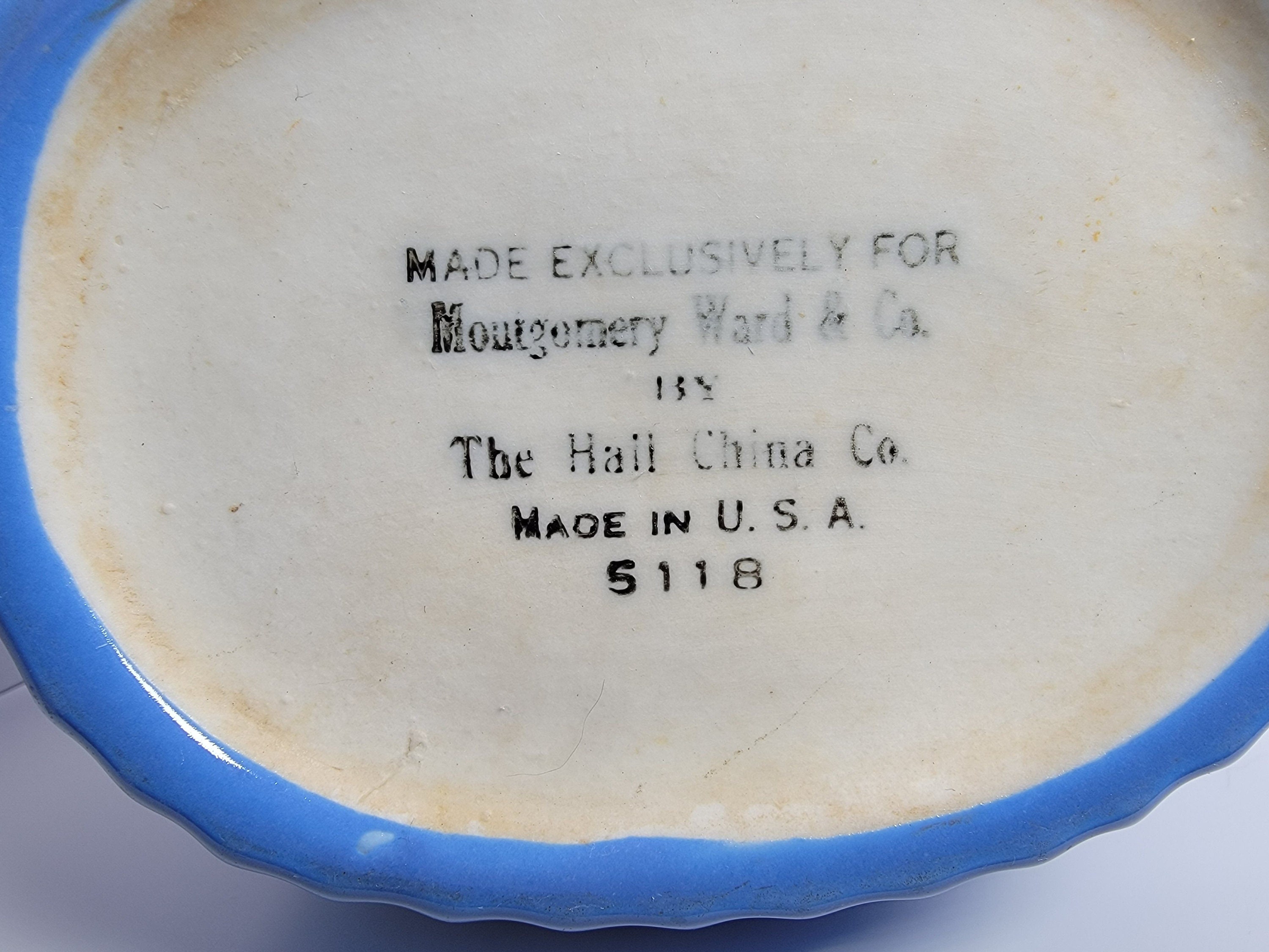 Vintage Hall China Co. Blue Refrigerator Pitcher Made Exclusively for ...