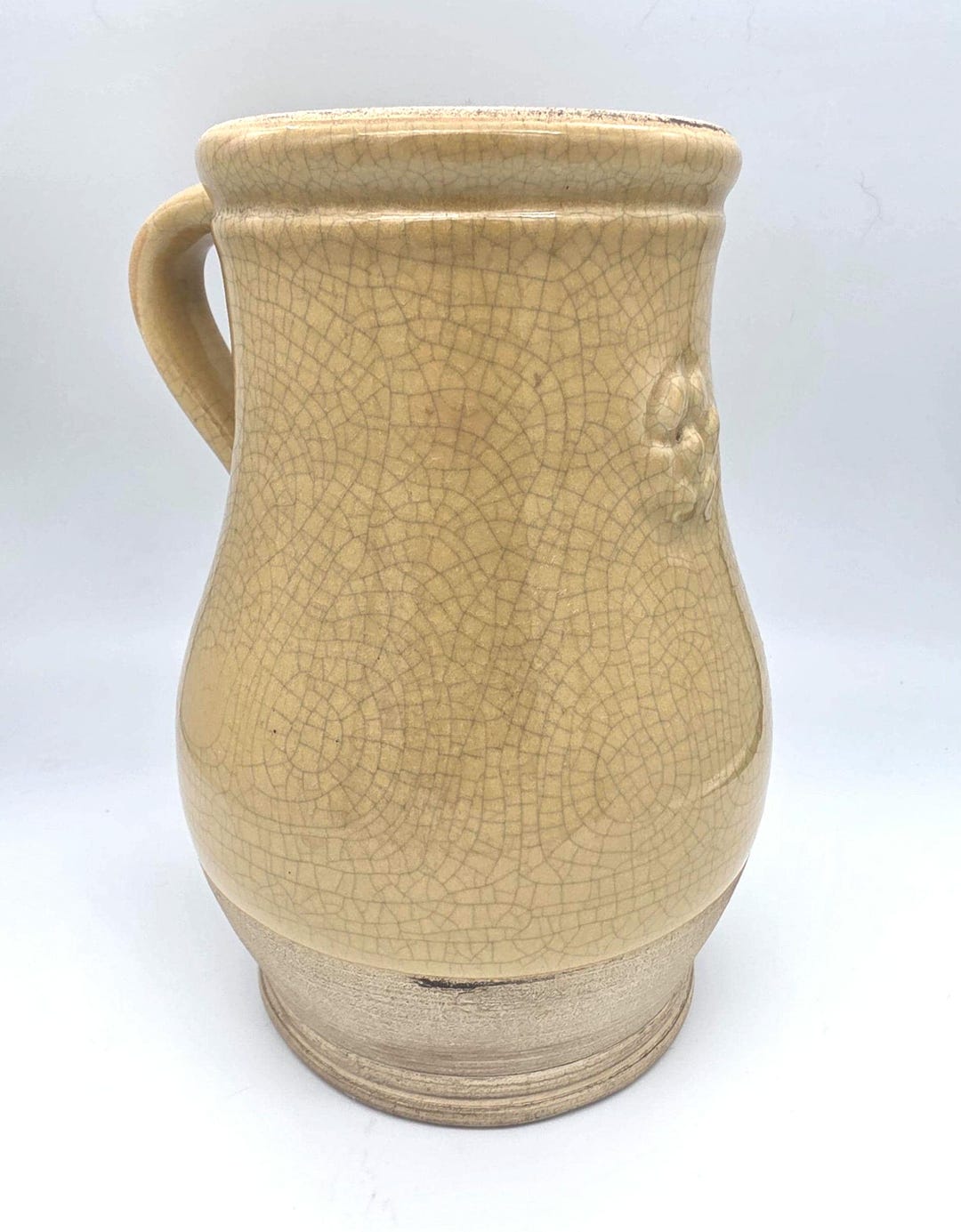 Rowe Pottery Pitcher, Crackle Glaze, Yellow, Vintage - Etsy