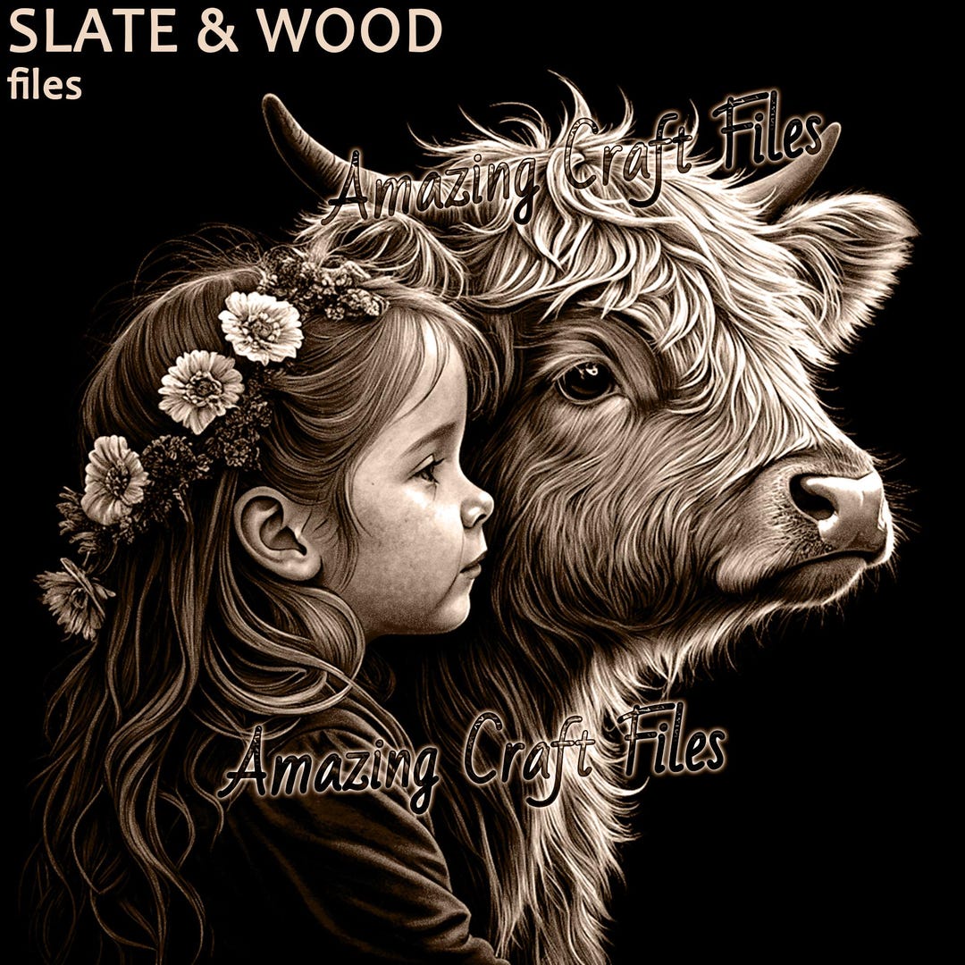 Highland Cow 3D Illusion, Highland Cow 3D Grayscale PNG, Illusion Laser ...