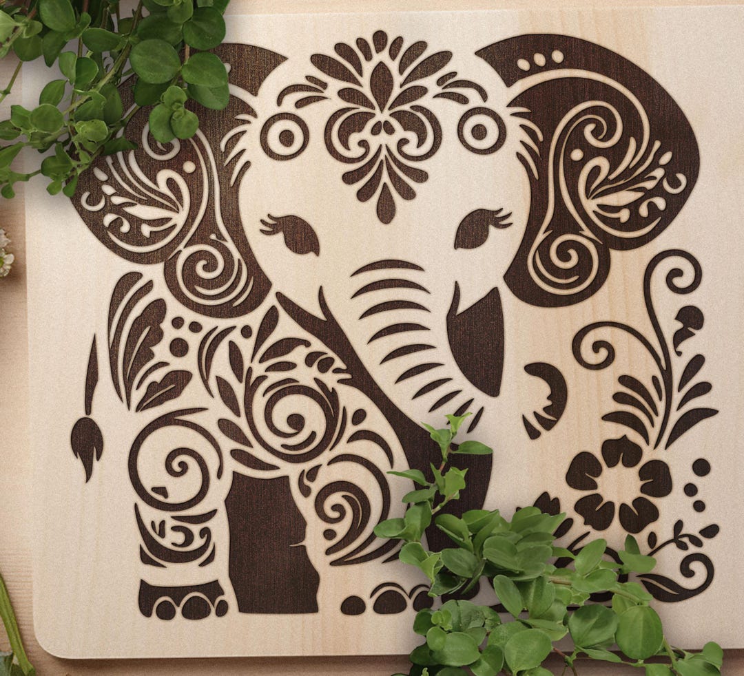 Elephant Baby SVG, Elephant Vector Design for Cutting Machines ...