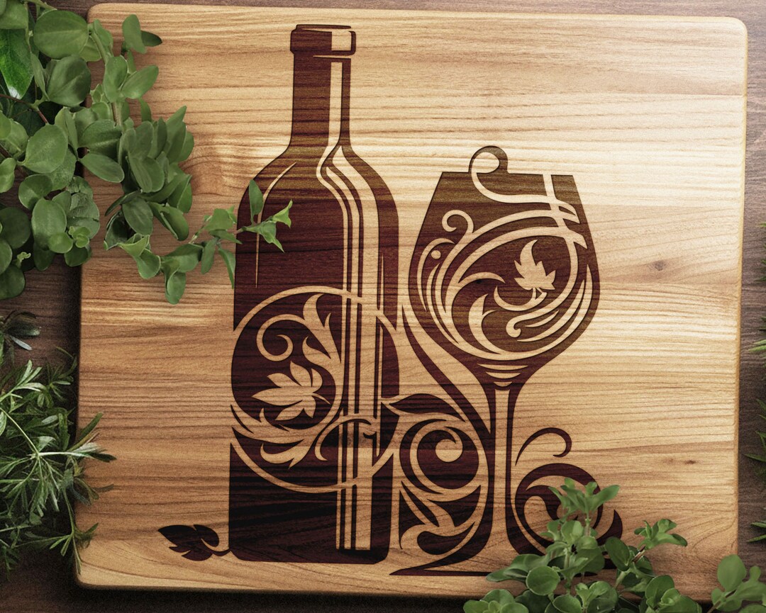 Wine SVG, Wine Vector Design for Cutting Machines, Wine PDF, Wine Laser ...