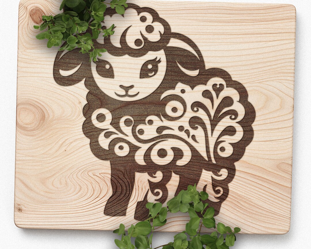 Sheep Lamp SVG: Laser Cut Easter Farm Animal Design (digital Download ...