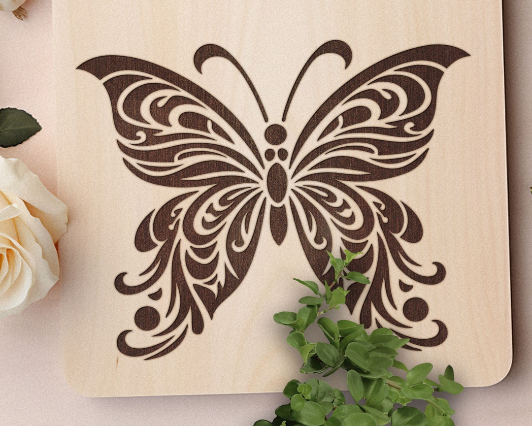 Butterfly SVG, Butterfly SVG for Laser Cutting, Butterfly Laser ...