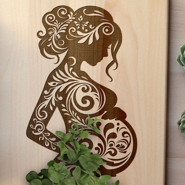 Expecting Mom Laser File - Etsy