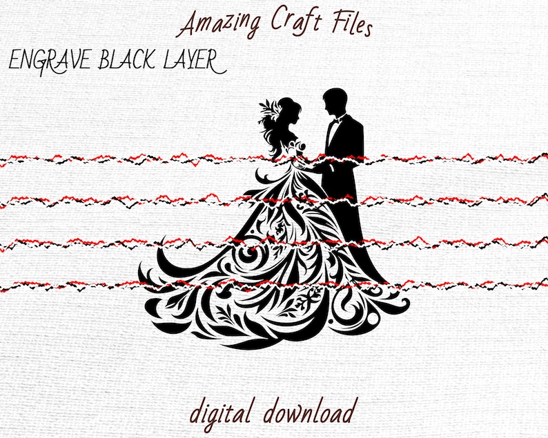 Wedding SVG, Marriage SVG, Couple Vector Design for Cutting Machines ...