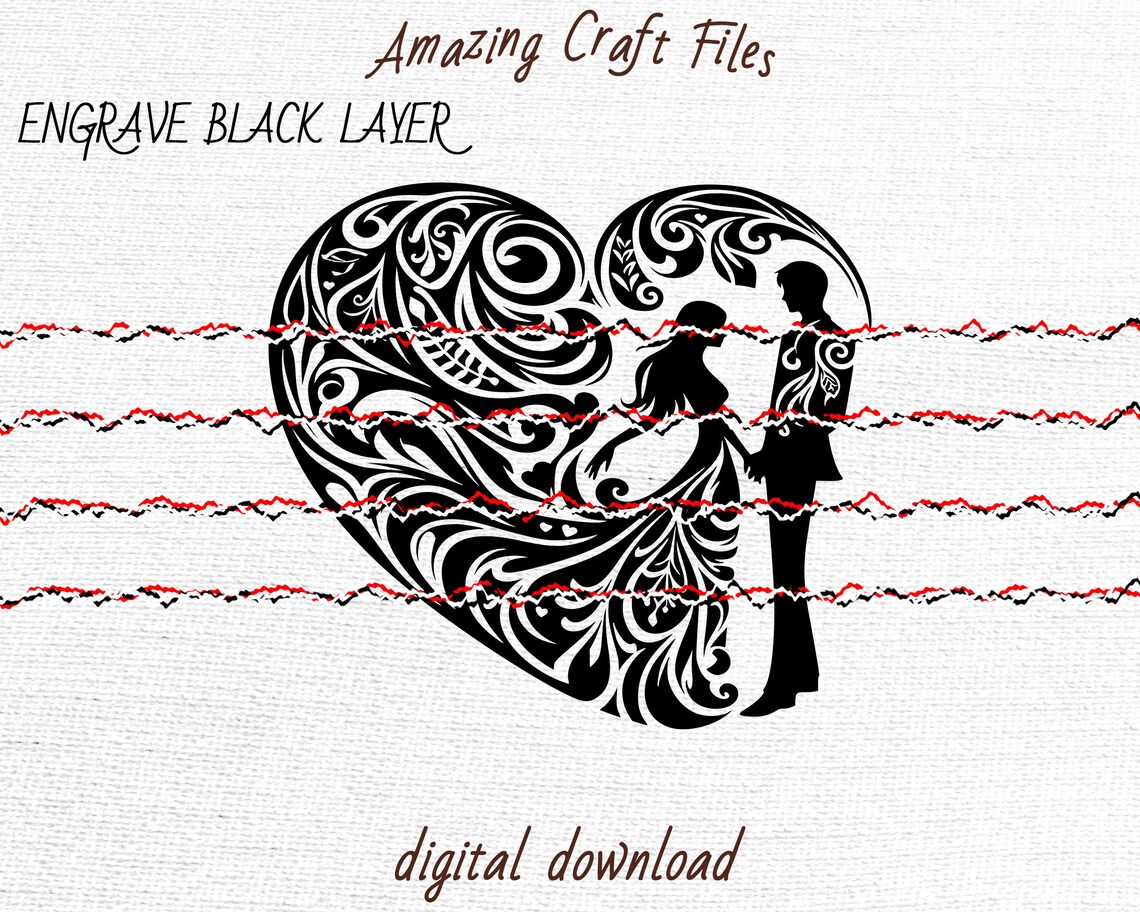 Couple in Love SVG, Marriage SVG, Valentin's Day Vector Design for ...