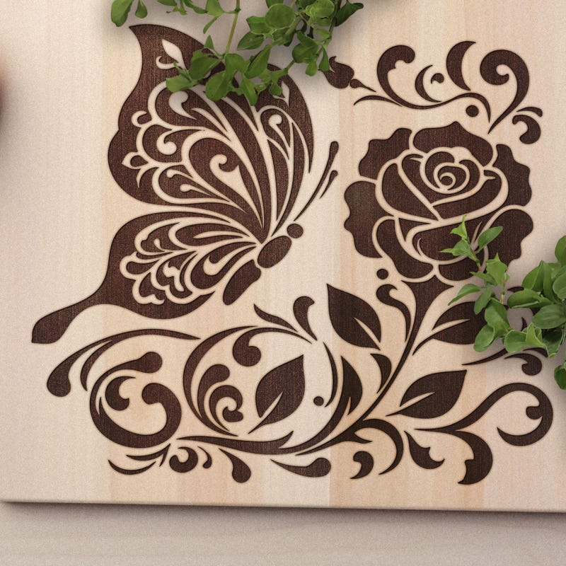 Butterfly Engraving - Etsy