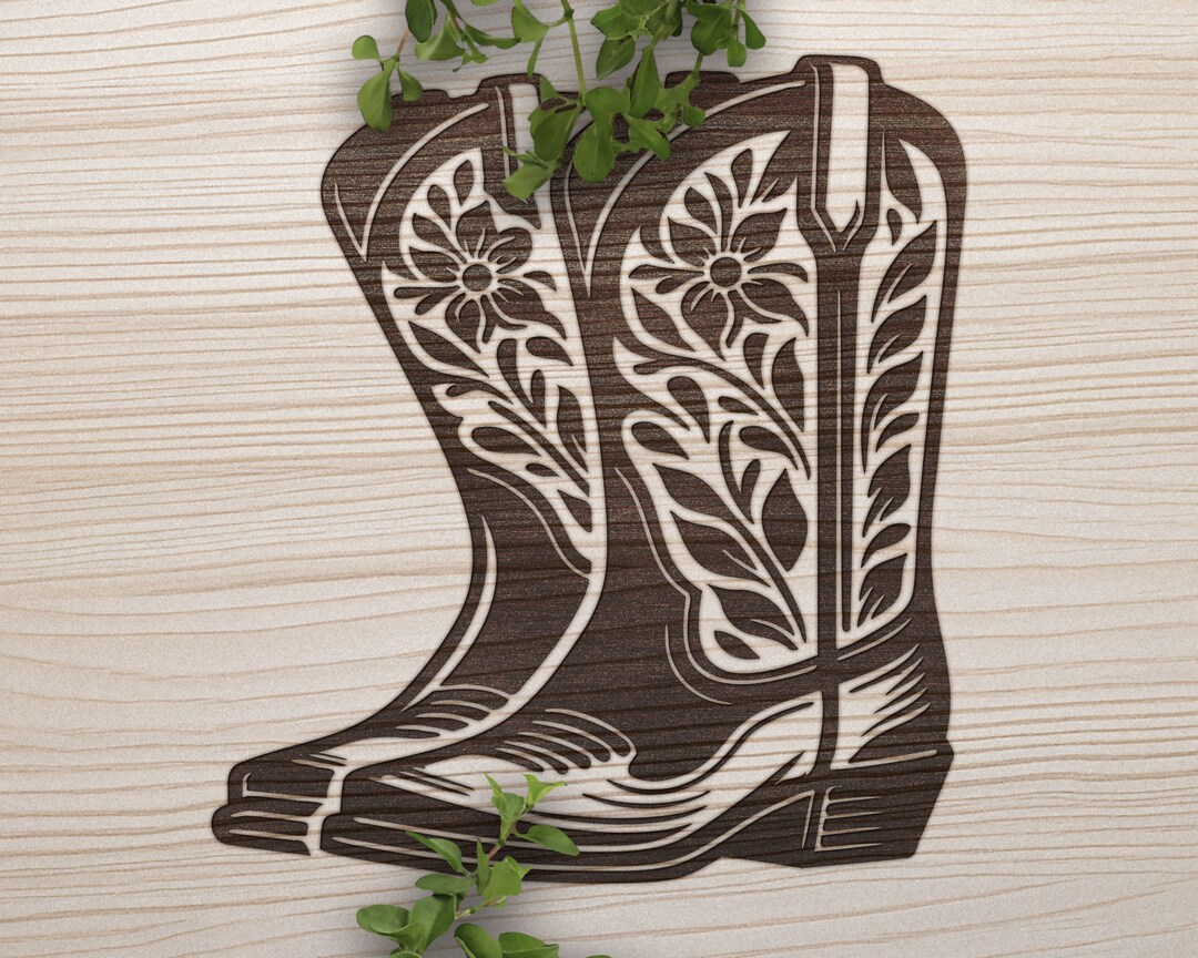 Cowboy Boots SVG, Cowboy Boots Vector Design for Cutting Machines ...