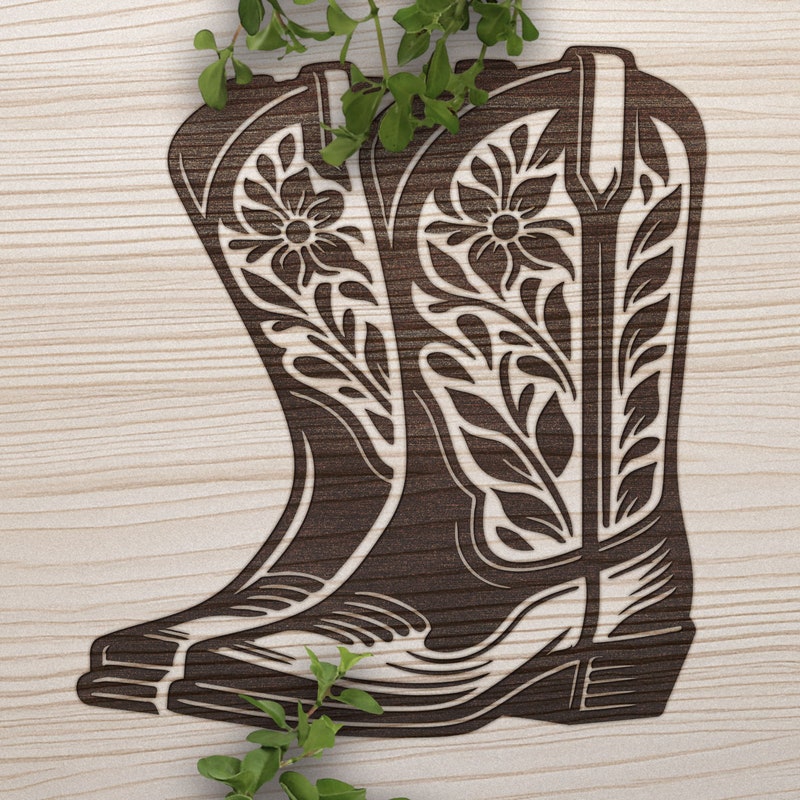 Cowboy Boot Design Svg - Etsy