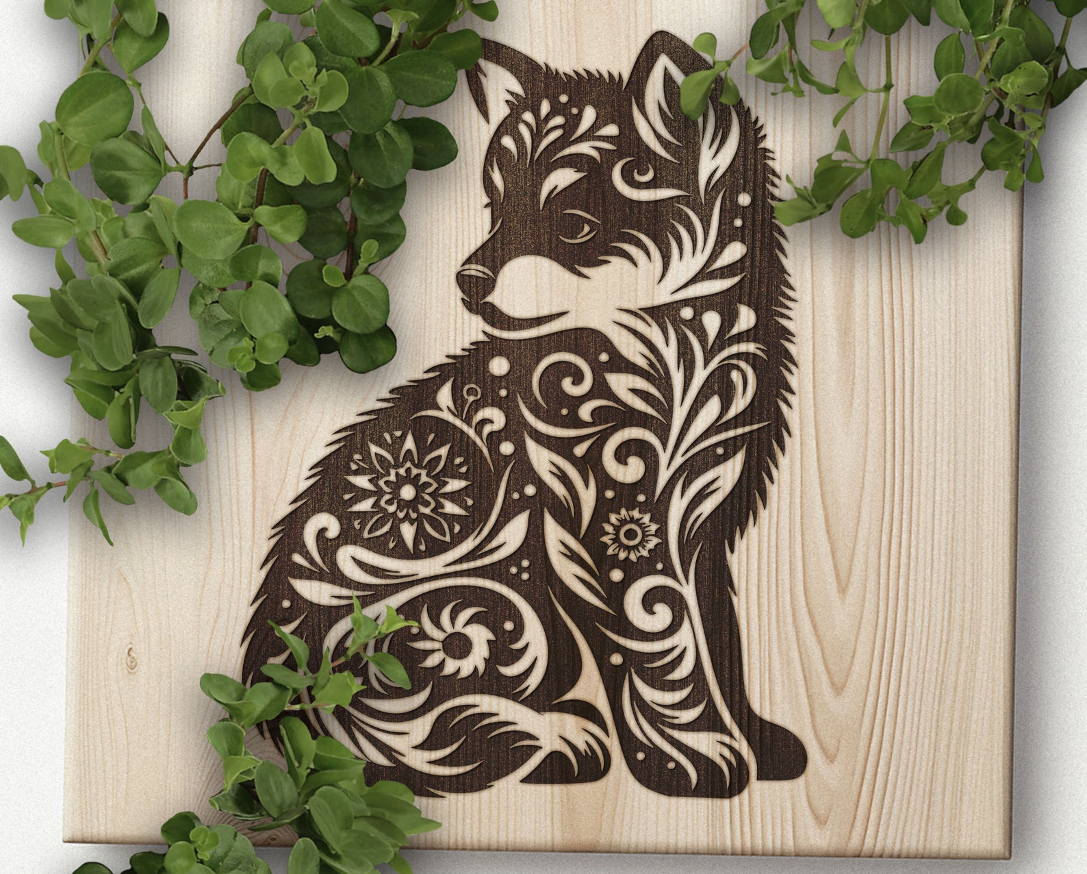 Wolf Baby SVG, Wolf Cub Vector Design for Cutting Machines, Wolf PDF ...