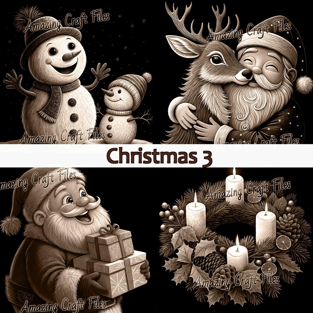 Christmas 3D Illusion, Christmas 3D Illusion Laser File Bundle, 3D ...