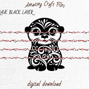 Otter Baby SVG, Cute Otter Vector Design for Cutting Machines, Otter ...