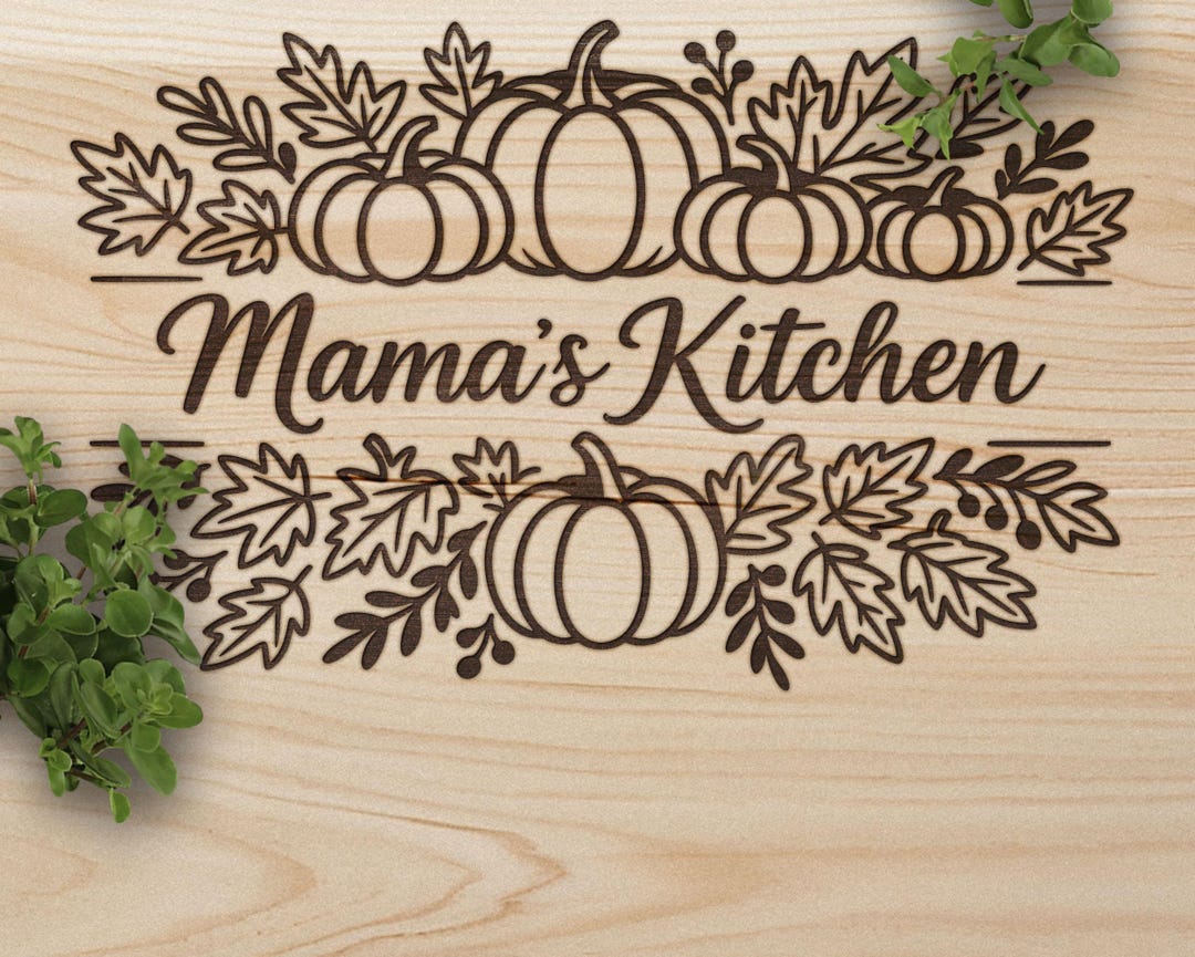 Mama's Kitchen SVG: Laser Cut Engraving Pattern (digital Download - Etsy