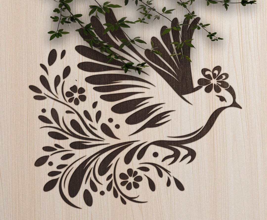 Bird SVG, Dove SVG, Bird Vector Design for Cutting Machines, Bird PDF ...