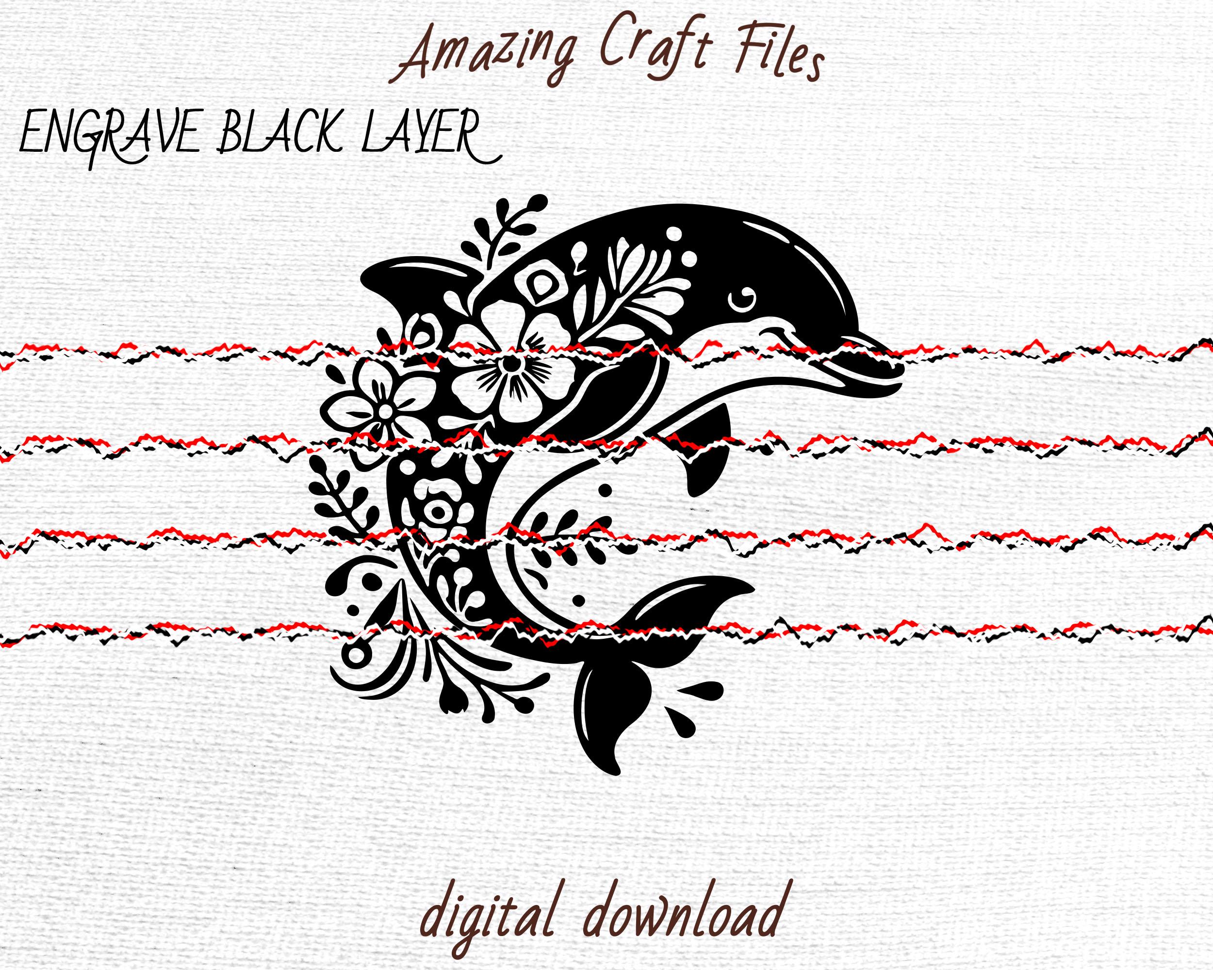 Dolphin Laser Engraving SVG: Vector Cut File (PDF, Digital Download) - Etsy