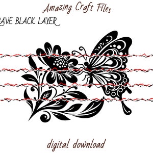 Butterfly SVG, Butterfly and Flower SVG for Laser Cutting, Butterfly ...