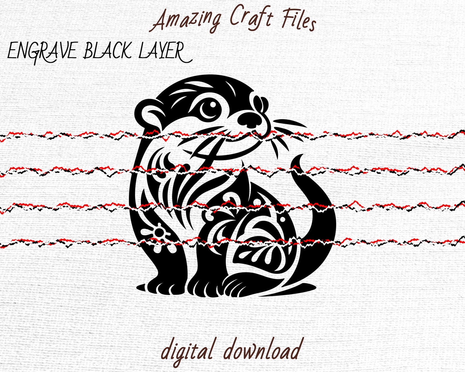 Otter Baby SVG: Laser Engraving Cut File (digital Download) - Etsy