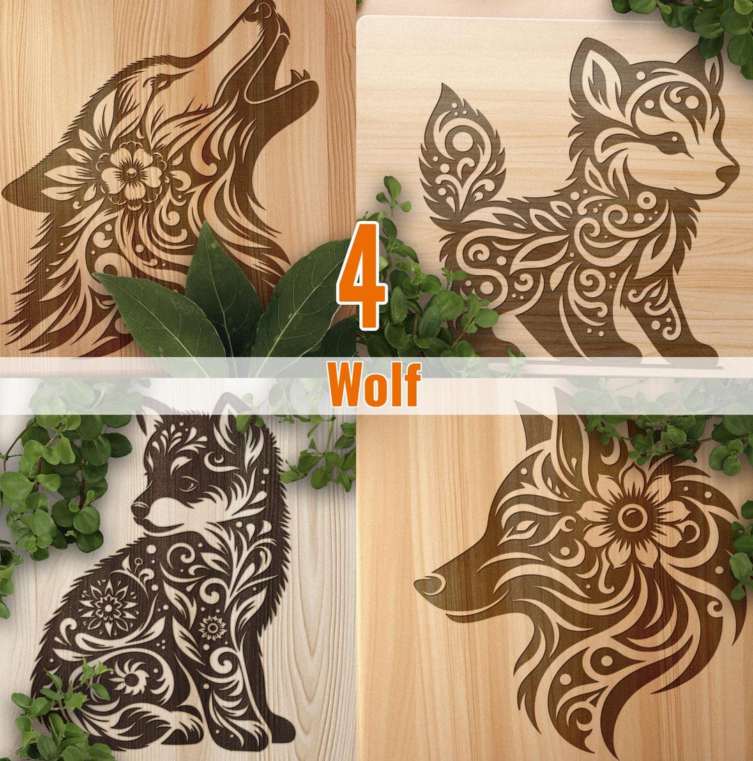 Wolf SVG, Wolf SVG Bundle, Wolf File Set, Wolf Vector Design for ...