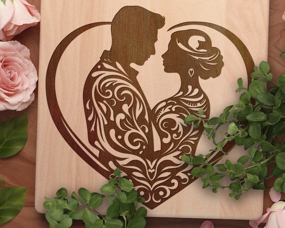 Valentine's Day Couple in Love SVG, Marriage SVG, Valentin's Day Vector ...