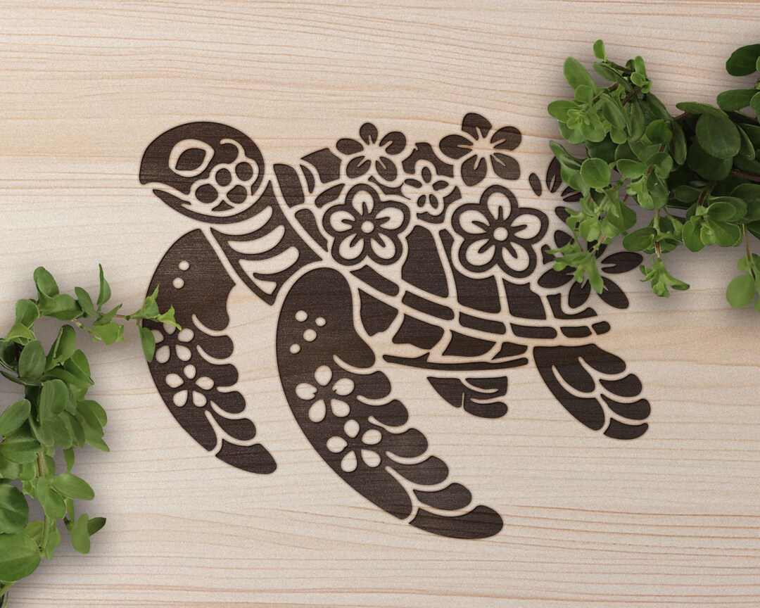 Sea Turtle Laser Engraving File – Digital Download (SVG, PNG, PDF ...