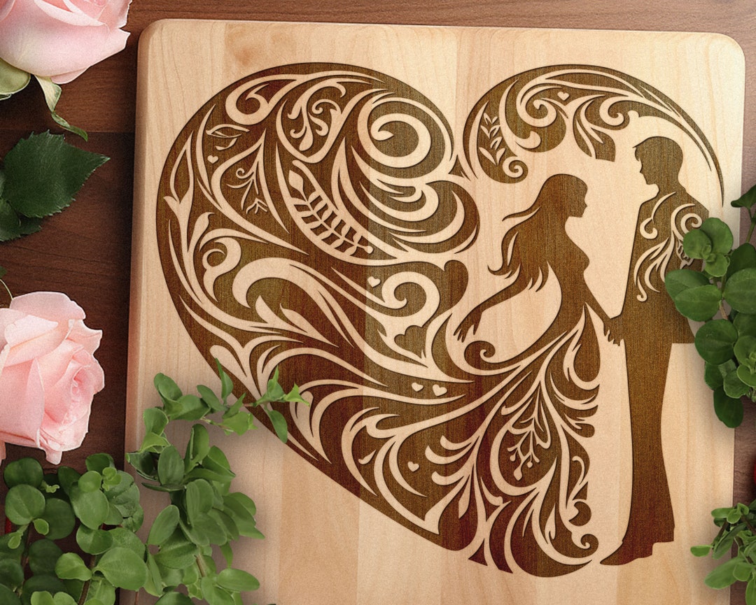 Couple in Love SVG, Marriage SVG, Valentin's Day Vector Design for ...
