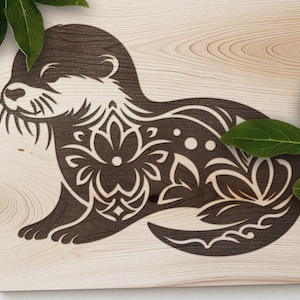 Otter SVG, Otter Vector Design for Cutting Machines, Otter PNG, Otter ...