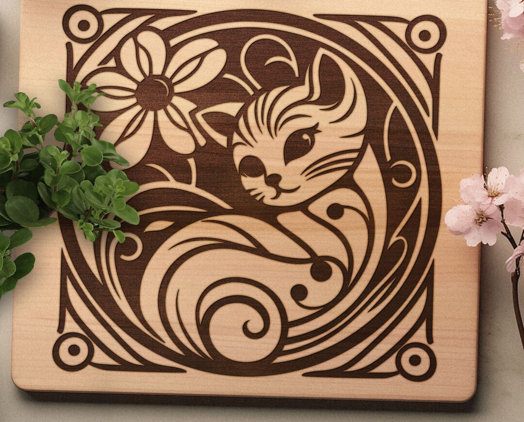 Kitten SVG, Kitty Vector Design for Cutting Machines, Cat PDF, Cat SVG ...