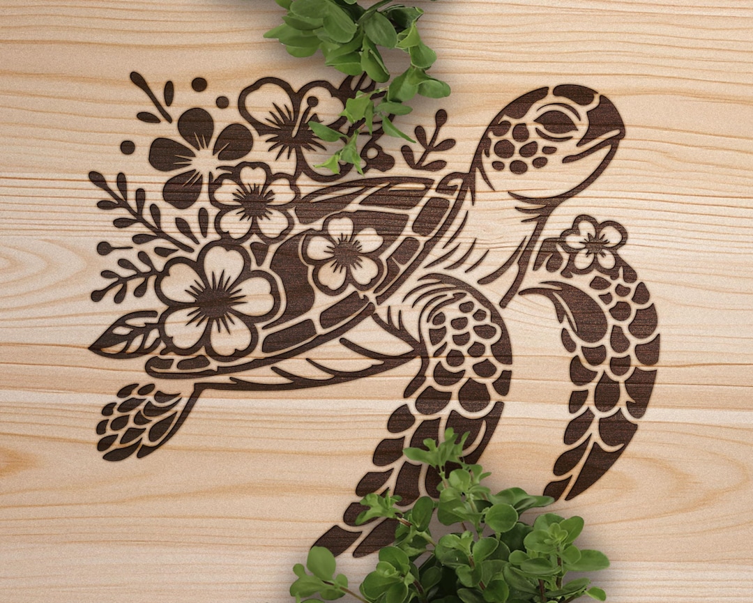 Sea Turtle SVG, Sea Life Vector Design for Cutting Machines, Marine ...