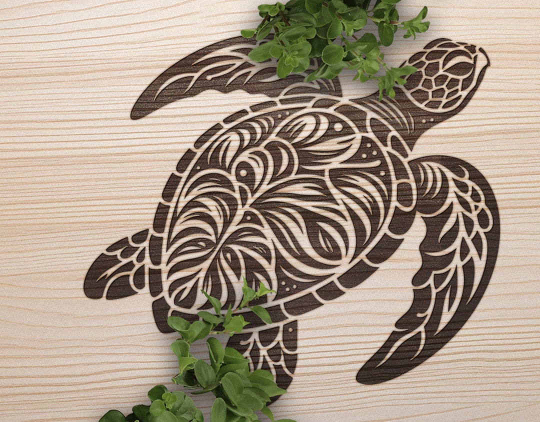 Sea Turtle SVG, Sea Turtle Vector Design for Cutting Machines, Marine ...