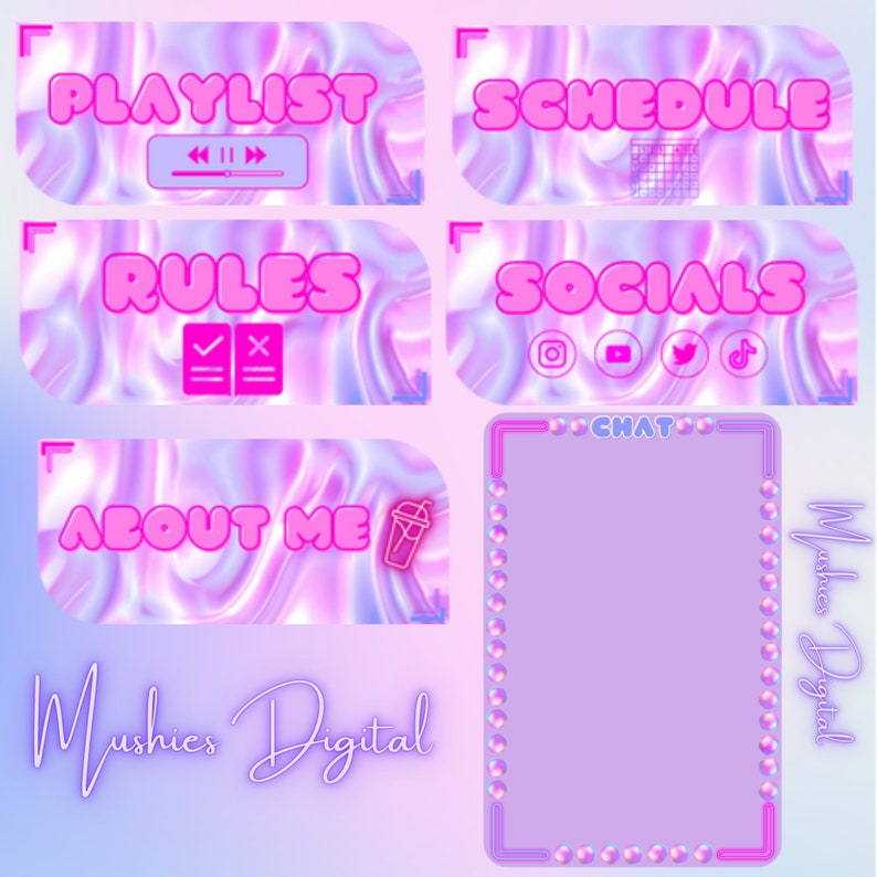 ANIMATED Twitch Overlay /stream Package / Cozy Magical Holographic ...