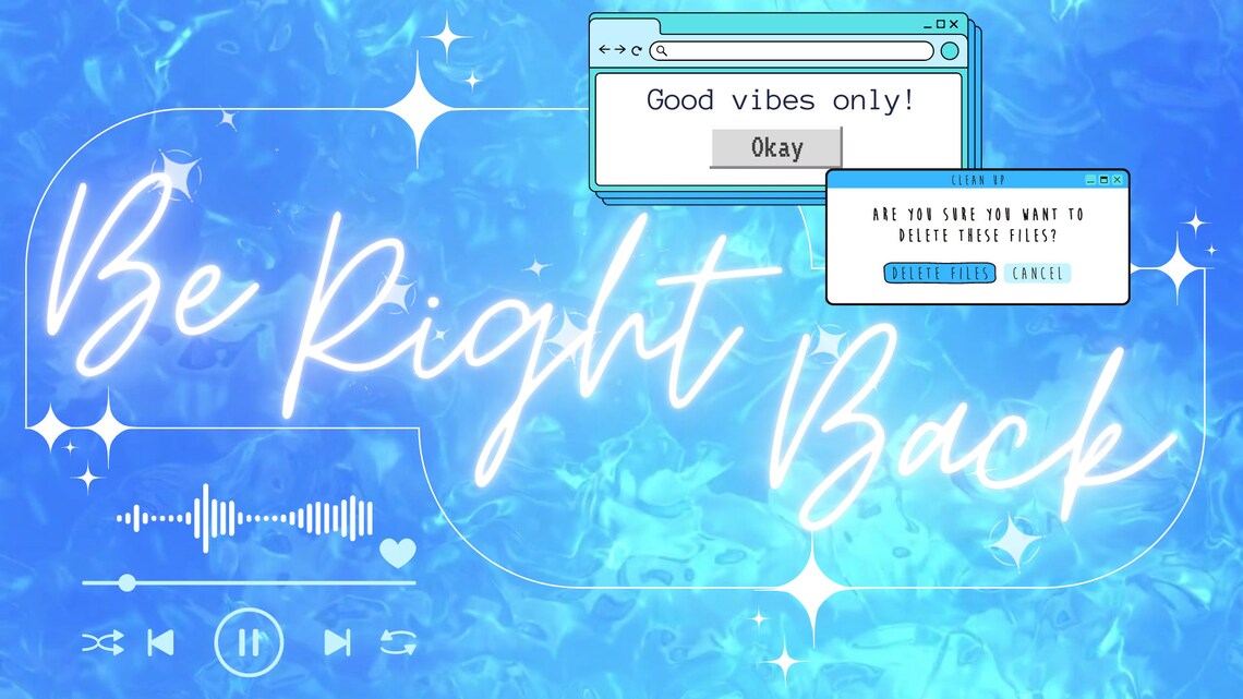 Stary Blue Oceans Stream Package Animated Stream Overlay Screen Twitch ...