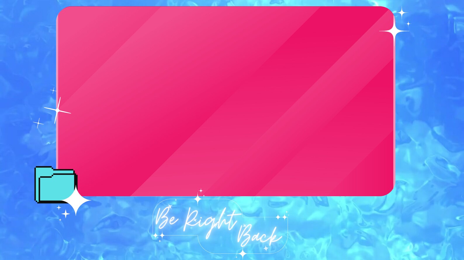 Stary Blue Oceans Stream Package Animated Stream Overlay Screen Twitch ...