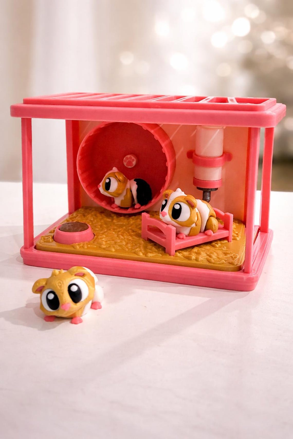3D Printed Hamster Playset | Kawaii Animal Desk Decor - Etsy