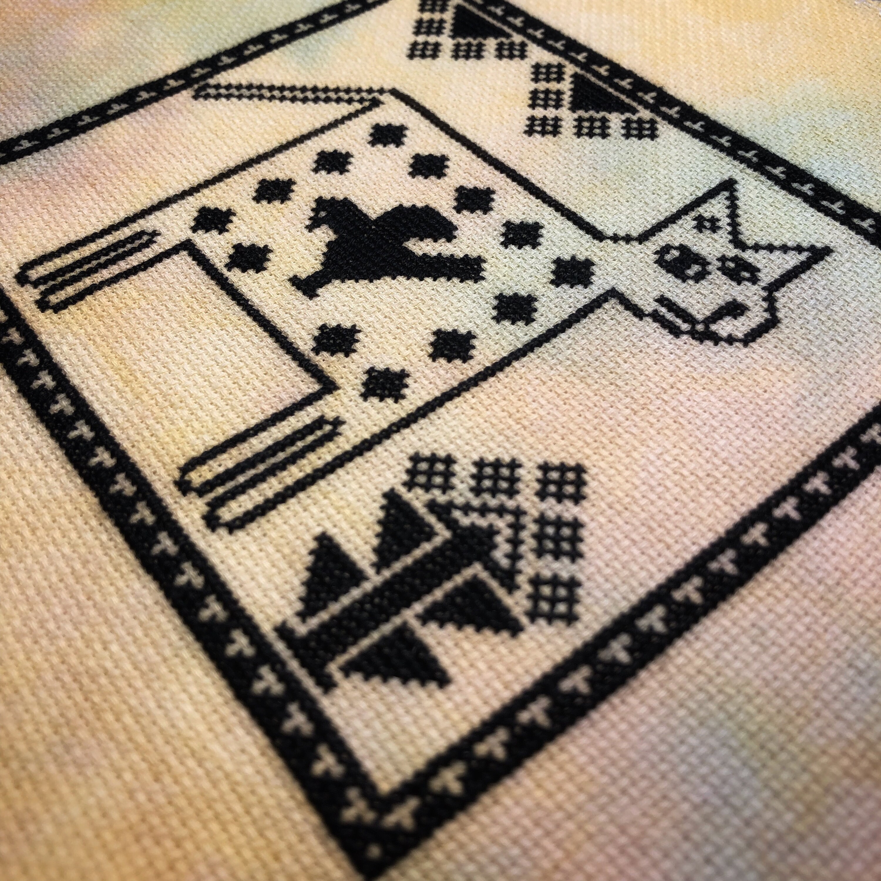 Wonky Cat, A Cross Stitch Sampler Pattern - Etsy