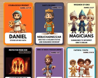 Genesis Series Bible Character Flashcards for Kids, Christian Education ...