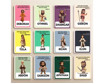 Genesis Series Bible Character Flashcards for Kids, Christian Education ...