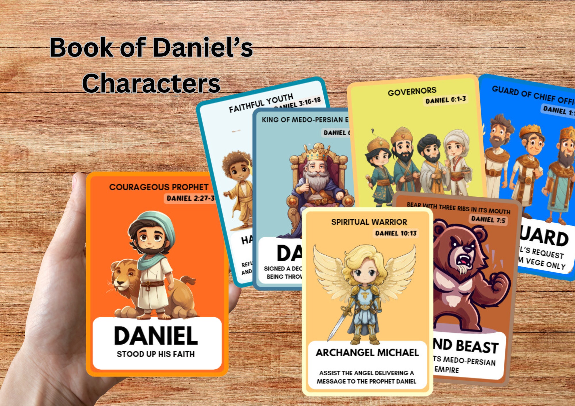 Book of Daniel Flashcards: Bible Character Cards (digital Download) - Etsy