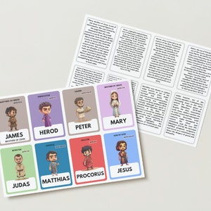 Book of Acts, Bible Character Flashcards for Kids, Christian Education ...