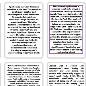 New Testament Bible Character Flashcards: Christian Education (digital ...