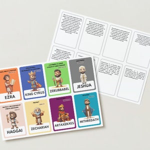 Ezra, Bible Character Flashcards for Kids, Christian Education Tool ...