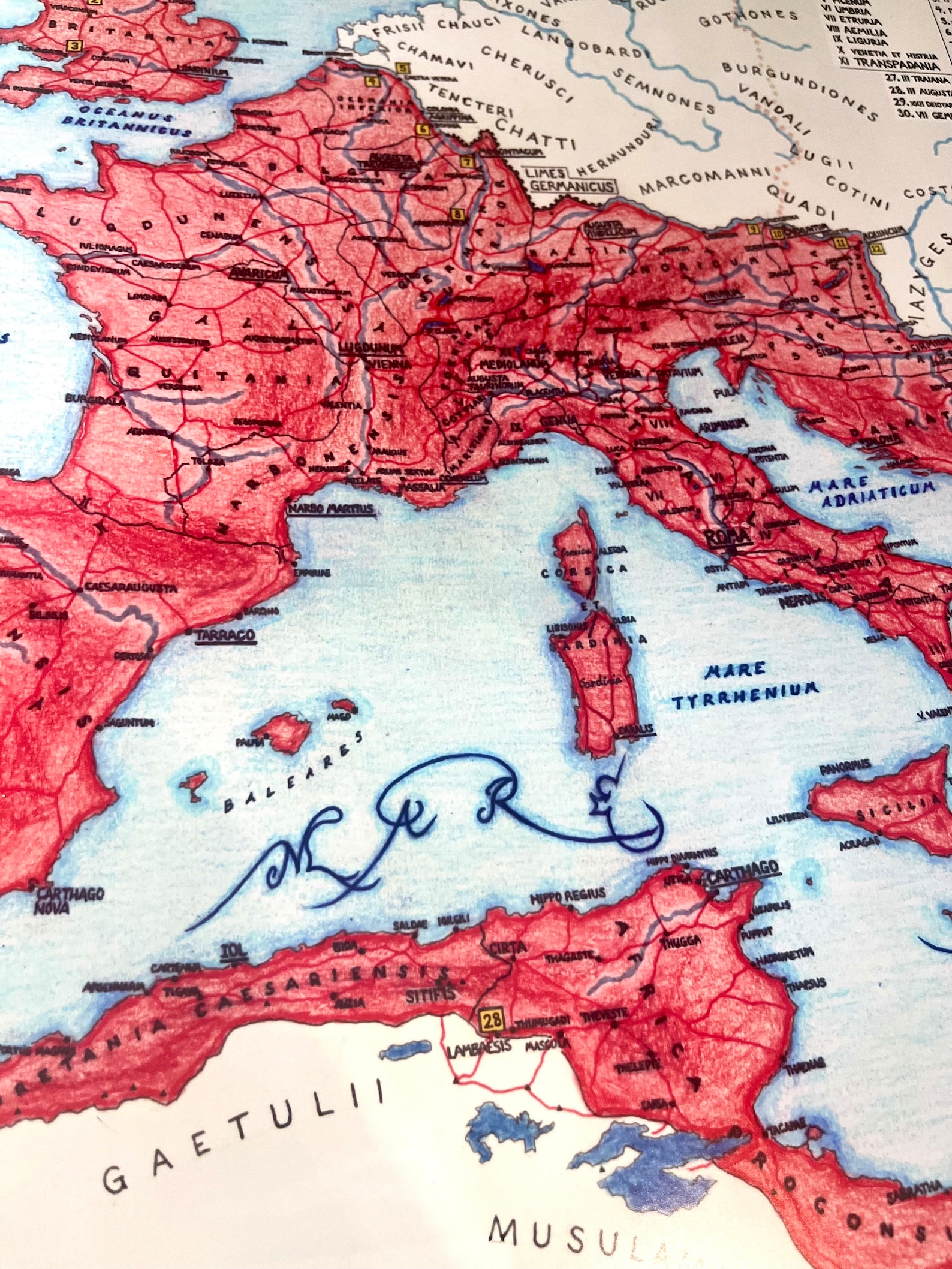 Roman Empire 125 AD Hand-drawn Map Matte Poster - Etsy