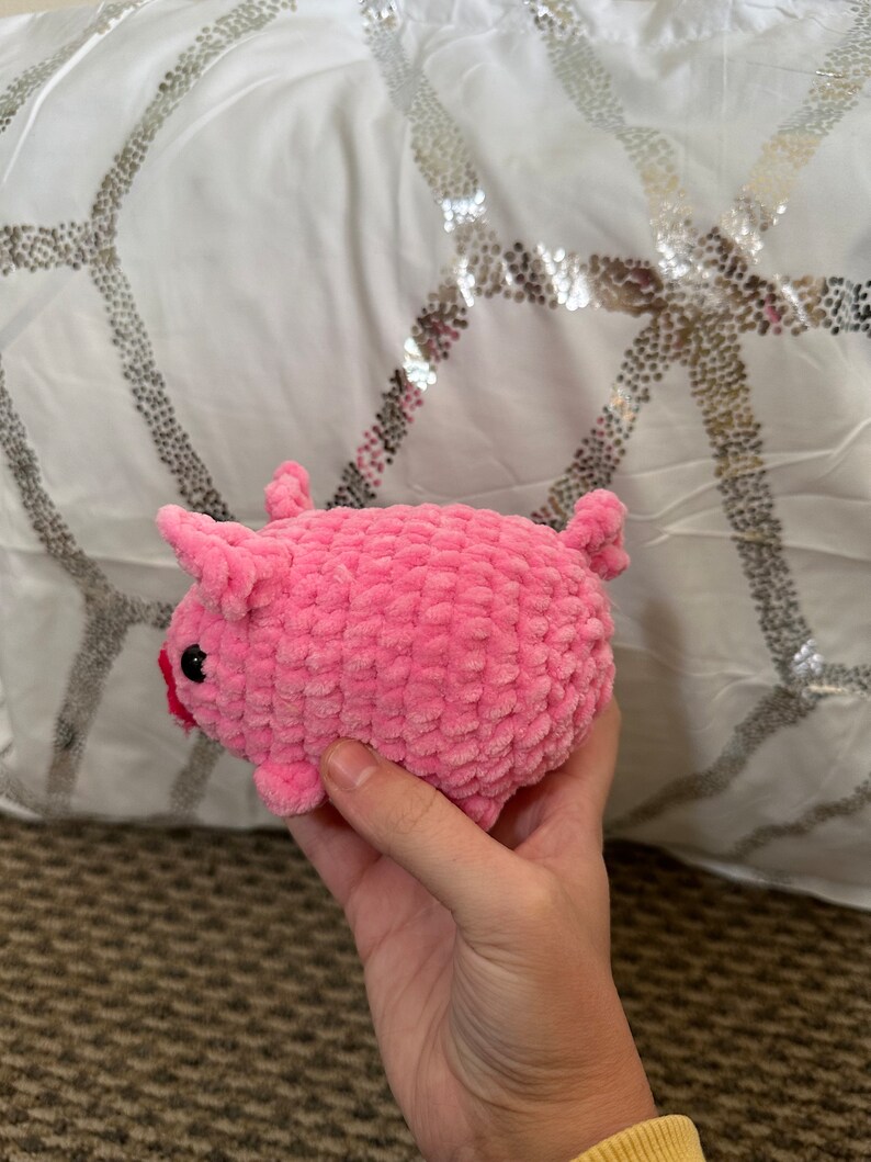 Mini Pig Plushie | Stress Ball | Stuffie | Desk Pet - Etsy