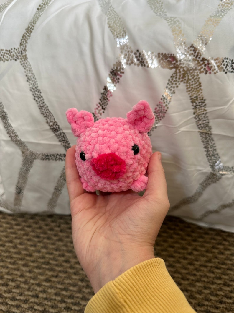 Mini Pig Plushie | Stress Ball | Stuffie | Desk Pet - Etsy